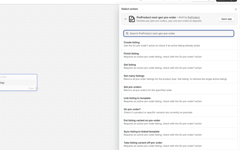 Pre-order Shopify Flow Actions and Triggers - PreProduct